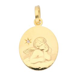 Adelia&acute;s Kettenanh&auml;nger ADELIA&acute;S "333 Gold Anh&auml;nger Amor", gold, Schmuckanh&auml;nger, Damen, 0,01 VVS = sehr sehr kleine Einschl&uuml;sse mit Diamant, Gold, Kettenanh&auml;nger, mit Diamant Goldschmuck f&uuml;r Damen