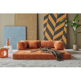 Schlafsofa INNOVATION LIVING &trade; "Cozypad C02", rost, B:208cm H:77cm T:104cm, 100% PES, Sofas, Schlafsofa, Umklappbar, Modular Designbar, komfortabel