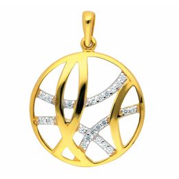 Adelia&acute;s Kettenanh&auml;nger ADELIA&acute;S "Anh&auml;nger 333 Gold ( 8K ) mit Zirkonia", silber, Schmuckanh&auml;nger, Damen, mit Zirkonia, Gold, Kettenanh&auml;nger, Goldanh&auml;nger