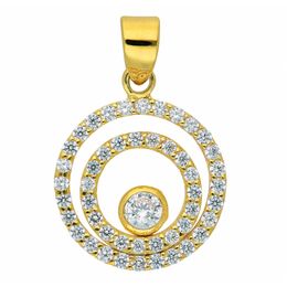 Adelia&acute;s Kette mit Anh&auml;nger ADELIA&acute;S "Damen 333 Gold Anh&auml;nger mit Zirkonia", gold, Halsketten, Damen, Gold, Schmuckset - Set mit Halskette