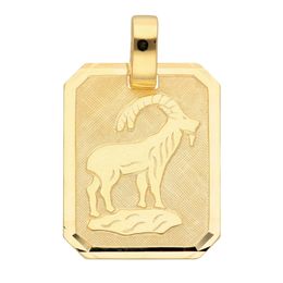 Adelia&acute;s Kettenanh&auml;nger ADELIA&acute;S "333 Gold Sternzeichen Anh&auml;nger Steinbock", gold, Schmuckanh&auml;nger, Damen, Steinbock, Gold, Kettenanh&auml;nger, Goldschmuck f&uuml;r Damen & Herren