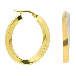 Adelia&acute;s Paar Creolen ADELIA&acute;S "Creolen Ohrringe 333 Gold ( 8K )", silber, Ohrringe, Damen, Damen, Gold, Goldohrringe