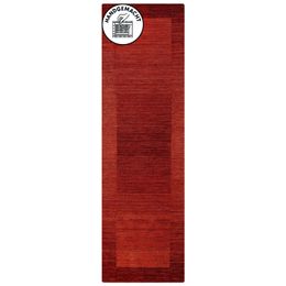 Wollteppich Theko "Gabbeh Super, Handweb, auch als L&auml;ufer erh&auml;ltlich, reine Wolle" Gr. 13, rot, B:90cm H:9mm L:250cm, Wolle, Teppiche, Schlafzimmer, Wohnzimmer, Esszimmer, auch als Bettumrandung