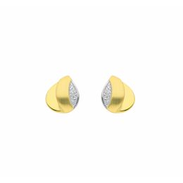Adelia&acute;s Paar Ohrh&auml;nger ADELIA&acute;S "Ohrstecker Ohrringe 585 Gold ( 14K ) mit Zirkonia", silber, Ohrringe, Damen, Damen, Gold, Goldohrringe