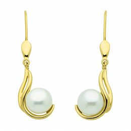 Adelia&acute;s Paar Ohrh&auml;nger ADELIA&acute;S "Ohrh&auml;nger Ohrringe 333 Gold ( 8K ) mit Perle", gold, Ohrringe, Damen, Damen, Gold, Goldohrringe