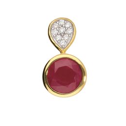 Adelia&acute;s Kettenanh&auml;nger ADELIA&acute;S "Anh&auml;nger 333 Gold ( 8K ) mit Rubin", silber, Schmuckanh&auml;nger, Damen, Gold, Kettenanh&auml;nger, Goldanh&auml;nger