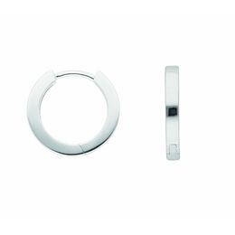 Adelia&acute;s Paar Creolen ADELIA&acute;S "15,2 mm ⌀ Creolen Ohrringe 333 Wei&szlig;gold ( 8K )", silber, Ohrringe, Damen, Damen, Gold, Goldohrringe