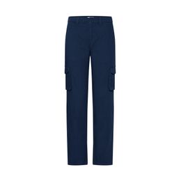 Cargohose oxmo "Cargohose OXKvita", Damen, Gr. 34, N-Gr, blau (marineblaus), Obermaterial: 99% Baumwolle CO. 1% Elasthan EL., Hosen Cargohose