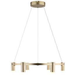 Globo LIGHTING H&auml;ngeleuchte "CASTELA", goldfarben matt, 1, &Oslash; 62cm H: 120cm, 1 Stk., Leuchten, LED H&auml;ngeleuchte f&uuml;r Esszimmer, Memoryfunktion, H&auml;ngeleuchte