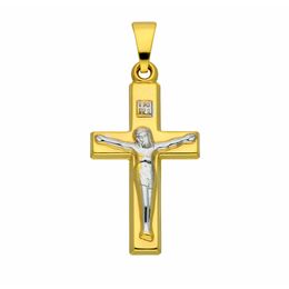 Adelia&acute;s Kettenanh&auml;nger ADELIA&acute;S "Kreuzanh&auml;nger 333 Gold ( 8K )", silber, Schmuckanh&auml;nger, Damen, Gold, Kettenanh&auml;nger, Goldanh&auml;nger Kreuz