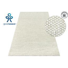 Wollteppich OTTO HOME "Wolly, Wolle" Gr. 5, beige (natur), B:200cm H:14mm L:200cm, Wolle, Teppiche, handgewebt, Handweb Teppiche, Wohnzimmer, Schlafzimmer, Esszimmer