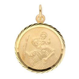Adelia&acute;s Kettenanh&auml;nger ADELIA&acute;S "333 Gold Anh&auml;nger Christophorus &Oslash; 16 mm", gold, Schmuckanh&auml;nger, Damen, Gold, Kettenanh&auml;nger, Goldschmuck f&uuml;r Damen