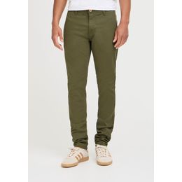 Chinohose Blend "BHNatan", Herren, Gr. 29, L&auml;nge 34, gr&uuml;n (olive night gr&uuml;n), Web, 98% Baumwolle, 2% Elasthan, unifarben, schmal normal, Hosen Chinohose, Stoffhose mit normalem Bund und schmalem Beinen - Slim Fit