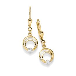 Adelia&acute;s Paar Ohrh&auml;nger ADELIA&acute;S "Ohrh&auml;nger Ohrringe aus 333 Gelbgold", gold, Ohrringe, Damen, Damen, Gold, mit Zirkonia