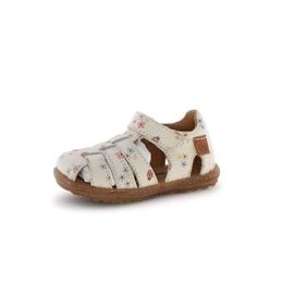 Lauflernschuh Naturino, Baby, Gr. 25, bunt (sanftes wei&szlig;), Kalbsleder, gebl&uuml;mt, Schuhe Lauflernschuh, Babyschuh mit geschlossener Kappe, Gr&ouml;&szlig;enschablone zum Download