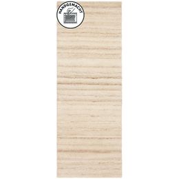 L&auml;ufer Theko "Janne, Berber Teppich, reine Wolle, meliert, handgearbeitet" Gr. 11, beige (natur beige), B:70cm H:20mm L:240cm, Wolle, Teppiche, L&auml;ufer, handgetuftet, Wohnzimmer, Schlafzimmer, Flur, Teppich-L&auml;ufer, Br&uuml;cke