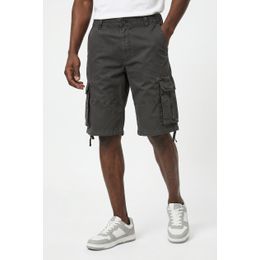 Jack & Jones Cargoshorts JACK & JONES "JPSTCOLE ANTHONY CARGO SHORTS MID SN", Herren, Gr. L, N-Gr, asphalt, Web, Obermaterial: 97% Baumwolle, 3% Elasthan, unifarben, relaxed fit knielang, Hosen