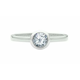 Adelia&acute;s Solit&auml;rring ADELIA&acute;S "Solit&auml;rring 333 Wei&szlig;gold ( 8K ) mit Zirkonia" Gr. 60, silber, Fingerringe, Damen, 60, Gold, Goldring Diamant