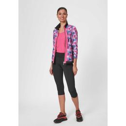 Madeleine Mode Outdoorjacke MADELEINE "Jacke Jacke mit Bl&auml;tterprint", Damen, Gr. 36, pink (erdbeerpink, multicolor), Obermaterial: 92% Polyester PES. 8% Elasthan EL., Modern, Jacken Outdoorjacke