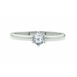 Adelia&acute;s Solit&auml;rring ADELIA&acute;S "Solit&auml;rring 333 Wei&szlig;gold ( 8K ) mit Zirkonia" Gr. 56, silber, Fingerringe, Damen, 56, Gold, Goldring Diamant