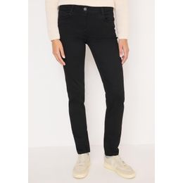 Slim-fit-Jeans Cecil, Damen, Gr. 32, L&auml;nge 32, schwarz, Jeans, 75% Baumwolle, 23% Polyester, 2% Elasthan, unifarben, lang, Jeans Slim-fit-Jeans, Middle Waist