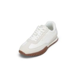 Marc O'Polo Sneaker MARC O'POLO "aus Leder und Nylon", Herren, Gr. 41, sanftes wei&szlig;, Obermaterial: 90% Leder, 10% Polyamid, unifarben, Schuhe Sneaker