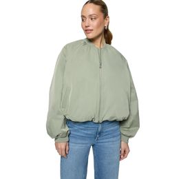 Canvasjacke Zero "Damen mit Rei&szlig;verschluss", Damen, Gr. 34, silber sage, Obermaterial: 100% Polyester. Futter: 100% Polyester, unifarben, oversize, B&uuml;ndchen, Jacken
