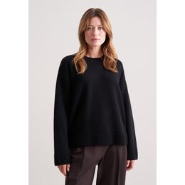 Strickpullover Seidensticker, Damen, Gr. XS, schwarz, 80% Wolle, 15% Polyamid, 5% Kaschmir, unifarben, relaxed fit, Rundhals, Pullover Strickpullover, Sweater Uni
