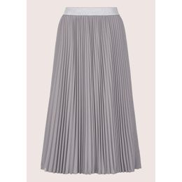Madeleine Mode Midirock MADELEINE "Plisseerock Eleganter Faltenrock in Midil&auml;nge", Damen, Gr. 42, grau (steingrau), Obermaterial: 100% Polyester PES., Modern, R&ouml;cke, Faltenrock zum Schl&uuml;pfen
