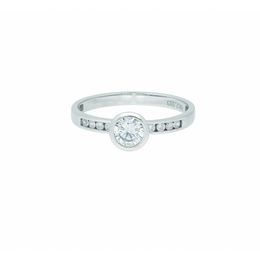 Adelia&acute;s Solit&auml;rring ADELIA&acute;S "Solit&auml;rring 333 Wei&szlig;gold ( 8K ) mit Zirkonia" Gr. 56, silber, Fingerringe, Damen, 56, Gold, Goldring Diamant
