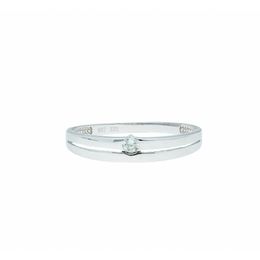 Adelia&acute;s Fingerring ADELIA&acute;S "Damenring 333 Wei&szlig;gold ( 8K ) mit Zirkonia" Gr. 48, silber, Fingerringe, Damen, 48, Gold, Fingerring, Goldring