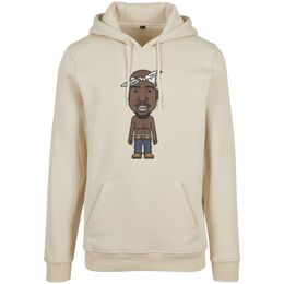 Kapuzensweatshirt MisterTee "MisterTee Herren LA Sketch Hoody", Herren, Gr. M, beige (sand), 100% Baumwolle, bedruckt, Sweatshirts