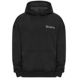 Kapuzensweatshirt DROPSIZE "Dropsize Herren Dropsize Heavy Oversize Broken Heart Hoodie", Herren, Gr. M, washed schwarz, 100% Baumwolle, bedruckt, Sweatshirts