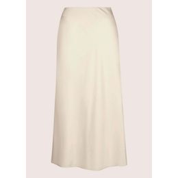 Madeleine Mode Midirock MADELEINE "Midirock Midi Satinrock f&uuml;r elegante Anl&auml;sse", Damen, Gr. 38, wei&szlig; (perlwei&szlig;), Obermaterial: 100% Polyester PES., Modern, normal, R&ouml;cke, Satin