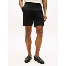 Chinoshorts Tommy Hilfiger "DOVER 8" ESS TWILL SHORT", Herren, Gr. 38, N-Gr, schwarz, Web, Obermaterial: 97% Baumwolle, 3% Elasthan, gerade kniefrei, Hosen Chinoshorts, Twill-Shorts mit 20 cm Schrittl&auml;nge