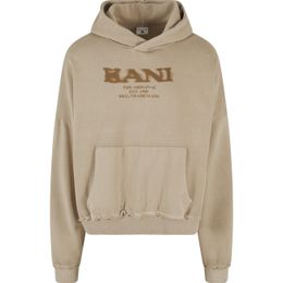 Kapuzensweatshirt Karl Kani "Karl Kani Karl Kani Retro Sprayed OS Hoodie", Herren, Gr. XXS, schwarzsand, 100% Baumwolle, Sweatshirts