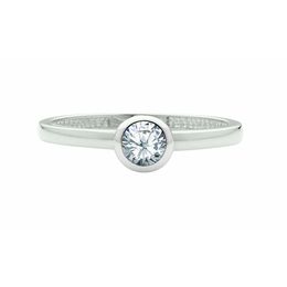 Adelia&acute;s Solit&auml;rring ADELIA&acute;S "Solit&auml;rring 333 Wei&szlig;gold ( 8K ) mit Zirkonia" Gr. 52, silber, Fingerringe, Damen, 52, Gold, Goldring Diamant