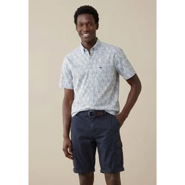 Kurzarmhemd Fynch-Hatton, Herren, Gr. L, N-Gr, bunt (pale gelb), Web, Obermaterial: 100% Baumwolle, bedruckt, gemustert, regular fit normal, gerader Abschluss, Hemden, mit All-Over Print