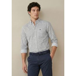 Langarmhemd Fynch-Hatton, Herren, Gr. 4XL, N-Gr, avocado, Web, Obermaterial: 100% Baumwolle, Minimalmuster, normal h&uuml;ftbedeckend, tiefer V-Ausschnitt, 2-Knopf-Manschette, Hemden, normale Passform, aus reiner Baumwolle, mit Minimalmuster