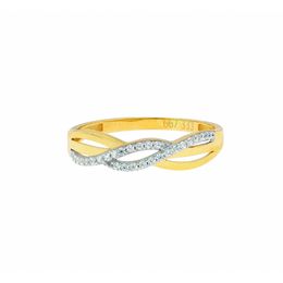 Adelia&acute;s Fingerring ADELIA&acute;S "Damenring 333 Gold ( 8K ) mit Zirkonia" Gr. 60, silber, Fingerringe, Damen, 60, Gold, Fingerring, Goldring