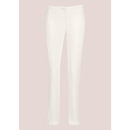 Madeleine Mode Stoffhose MADELEINE "Hose Schlanke Stretch-Hose mit Vichy-Karo", Damen, Gr. 22, N + K Gr, wei&szlig; (wollwei&szlig;), Obermaterial: 74% Viskose CV. 23% Polyamid PA. 3% Elasthan EL., Modern, Hosen Stoffhose, hoher Tragekomfort durch Stretchanteil
