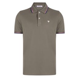 Poloshirt FELIX HARDY "Polo Shirt", Herren, Gr. L, khaki, 97% Baumwolle, 3% Elasthan, Shirts