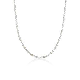 Perlenkette NENALINA "Zeitlos Klassik S&uuml;&szlig;wasserzuchtperlen 925 Silber" Gr. 42, silber, Halsketten, Damen, 42, ohne Stein, Silber 925 (Sterlingsilber), L: 45, Perlenkette