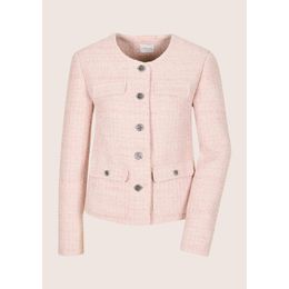 Madeleine Mode Jackenblazer MADELEINE "Blazer Boucl&eacute;-Blazer mit Glanzakzenten", Damen, Gr. 38, rosa (perlrosa), Obermaterial: 100% Polyester PES., Modern, gerade, Blazer, Boucl&eacute;