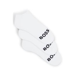 Sneakersocken BOSS "3P AS Logo CC W", Damen, Gr. 35-38, wei&szlig; (wei&szlig; 100), Baumwollmischung, unifarben, elastisch, Socken Sneakersocken, mit BOSS Logoschriftzug