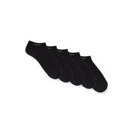 Sneakersocken BOSS "5P AS Logo CC W", Damen, Gr. 35-38, schwarz (schwarz 001), Baumwollmischung, unifarben, Socken Sneakersocken, mit BOSS-Logoschriftzug
