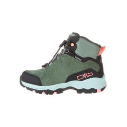 CMP Leder-Trekkingboots "Melnick Mid" in Gr&uuml;n/ Hellblau/ Schwarz - 48% | Gr&ouml;&szlig;e 37 | Kinder-outdoor-sport-schuhe