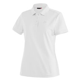 Maier Sports Funktionspoloshirt "Ulrike" in Wei&szlig; - 44% | Gr&ouml;&szlig;e 48 | Damen-outdoor-tops-shirts