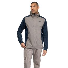 Bergans Windbreaker "Rabot" in Taupe/ Dunkelblau - 52% | Gr&ouml;&szlig;e M | Herren-outdoorjacken