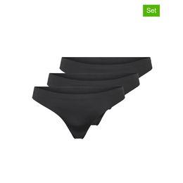 Only 3er-Set: Strings in Schwarz - 50% | Gr&ouml;&szlig;e L | Damen-unterteile